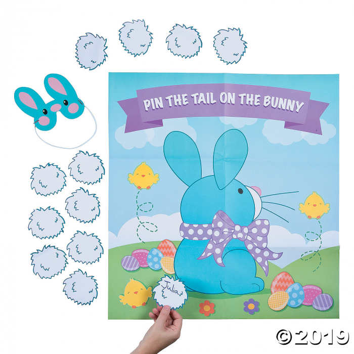 Pin the Tail on the Bunny Easter Party Game (1 Set(s)) | GlowUniverse.com