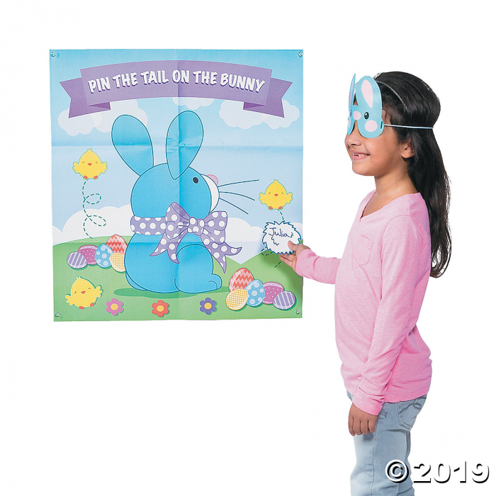 Pin the Tail on the Bunny Easter Party Game (1 Set(s)) | GlowUniverse.com