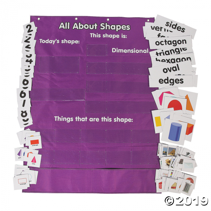 All About Shapes Pocket Chart 1 Set S