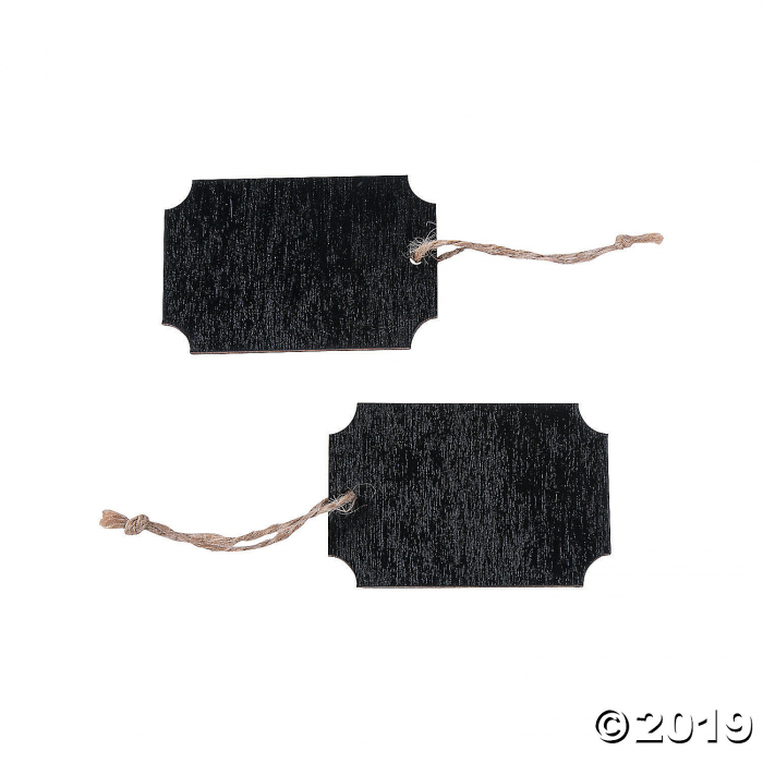 Black Chalkboard Label Favor Tags (Per Dozen) | GlowUniverse.com