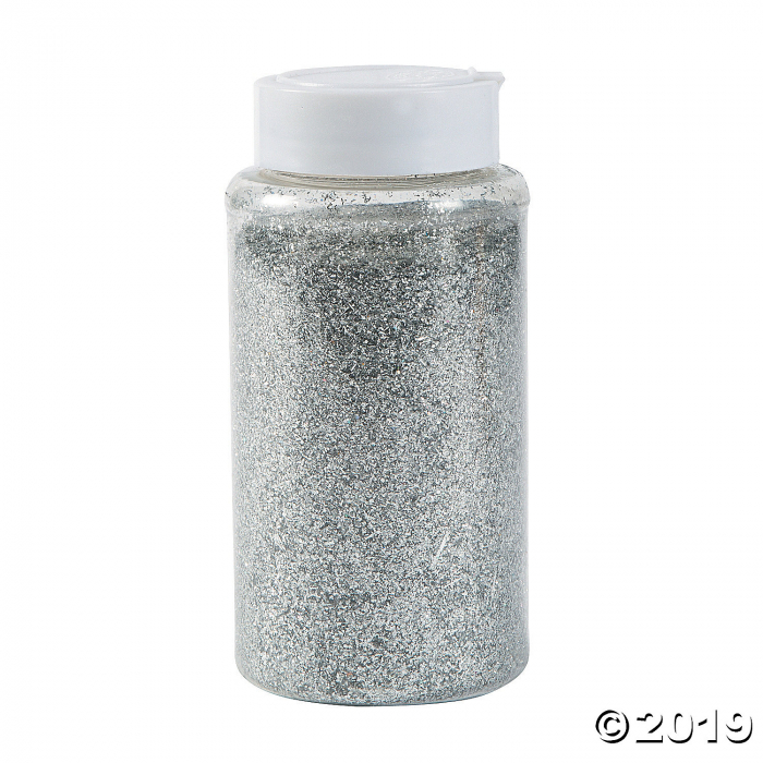 Silver Glitter Jar (1 Piece(s)) | GlowUniverse.com