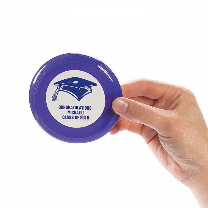 Purple Personalized Graduation Mini Discs (72 Piece(s)) | GlowUniverse.com