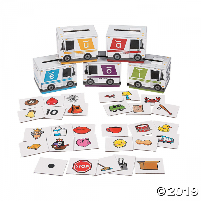 Short Vowel Sorting Boxes (1 Set(s)) | GlowUniverse.com