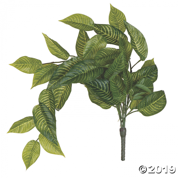 Vickerman 24" Artificial Green Zebra Leaf Bush Vine - 2/pk (1 Set(s ...