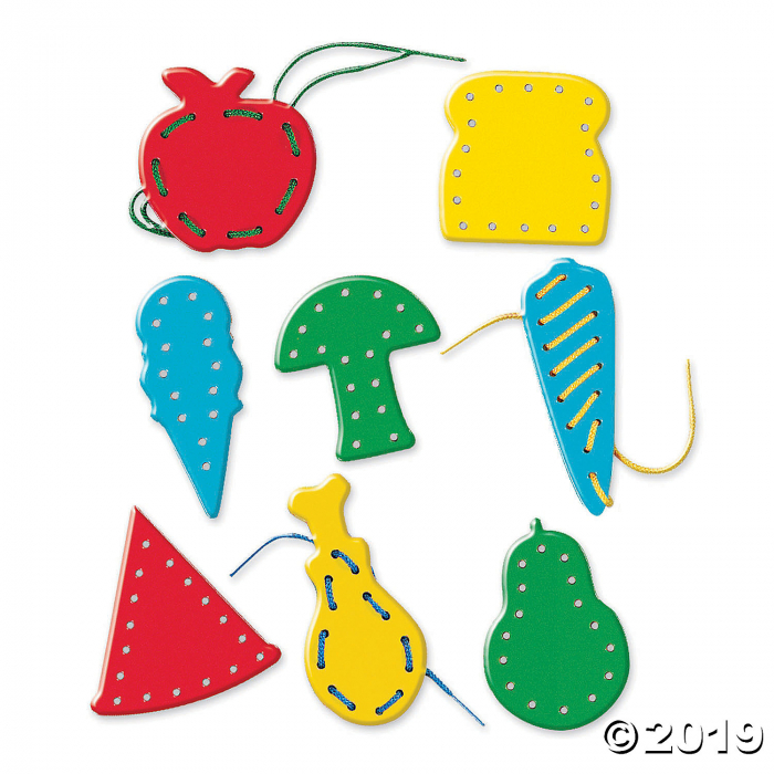 Lauri® Lacing Snack Time, 8 Shapes Per Pack, Set of 3 Packs (3 Piece(s ...
