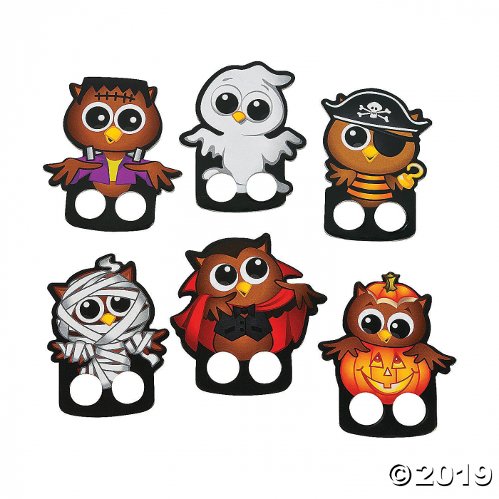 Halloween Owl Finger Puppets (72 Piece(s)) | GlowUniverse.com