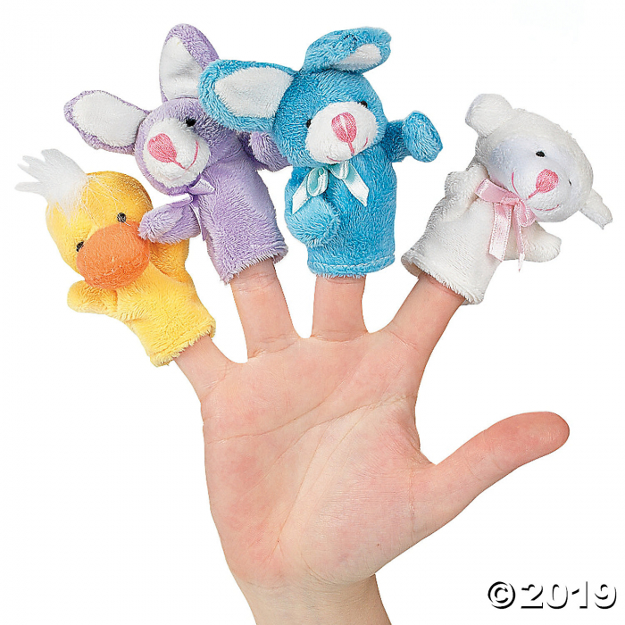 Easter Plush Finger Puppets (Per Dozen) | GlowUniverse.com