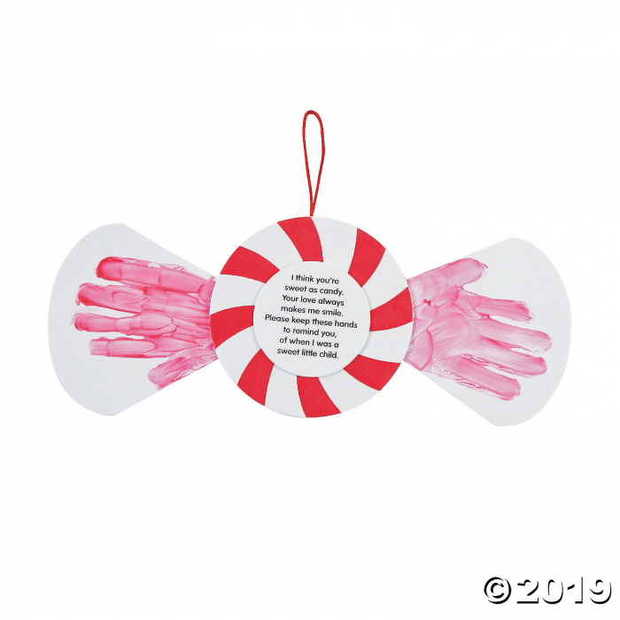 Handprint Peppermint Keepsake Christmas Craft Kit (Makes 12 ...