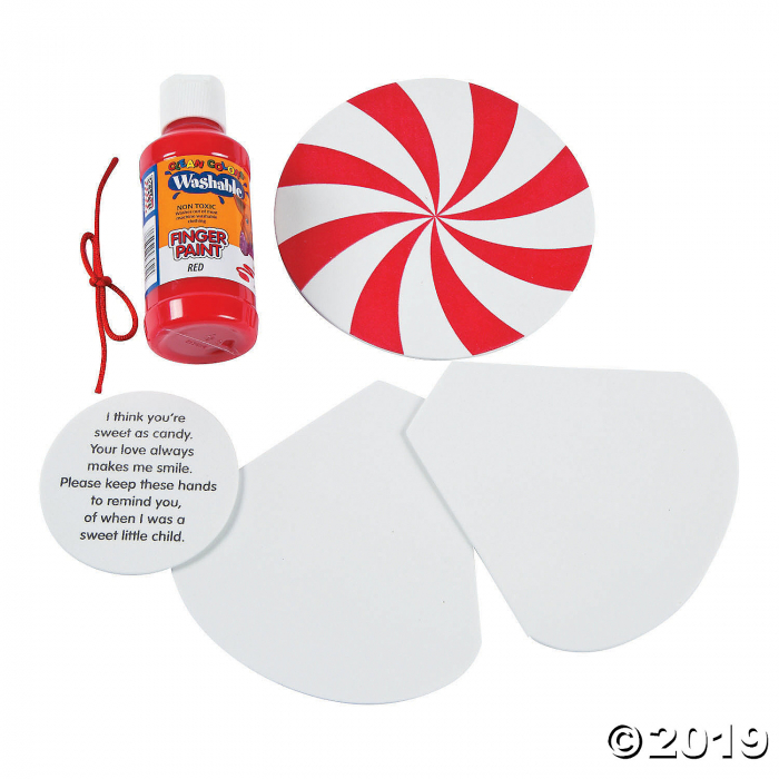 Handprint Peppermint Keepsake Christmas Craft Kit (Makes 12 ...
