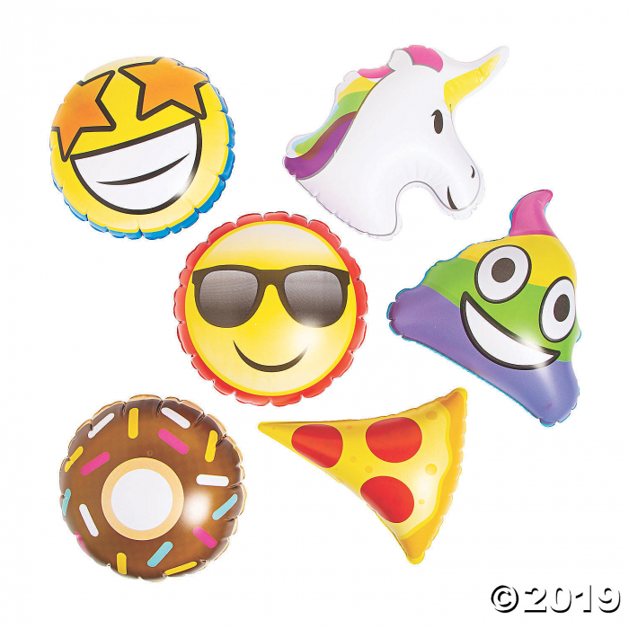 Mini Inflatable Emoji Characters (Per Dozen) | GlowUniverse.com