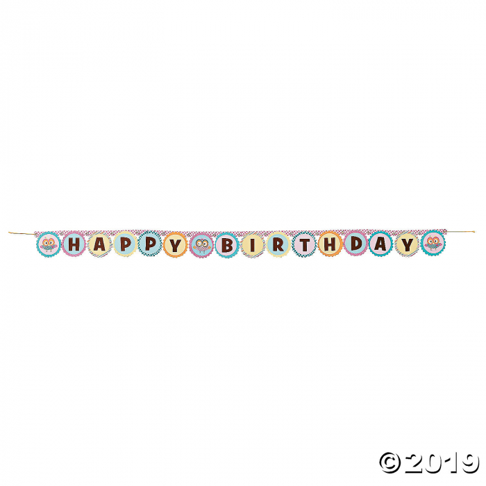 You're A Hoot Birthday Cardboard Jointed Banner | GlowUniverse.com