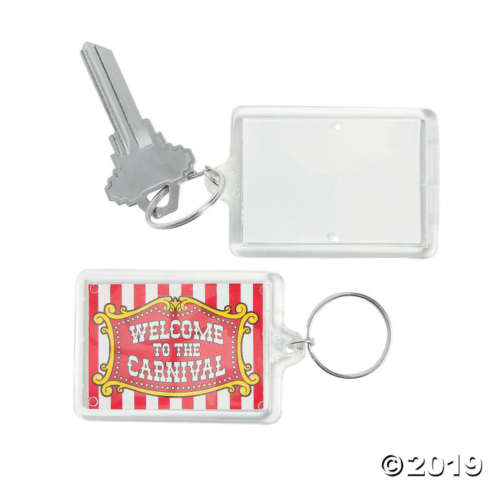 Carnival Theme Picture Frame Keychains (Per Dozen) | GlowUniverse.com