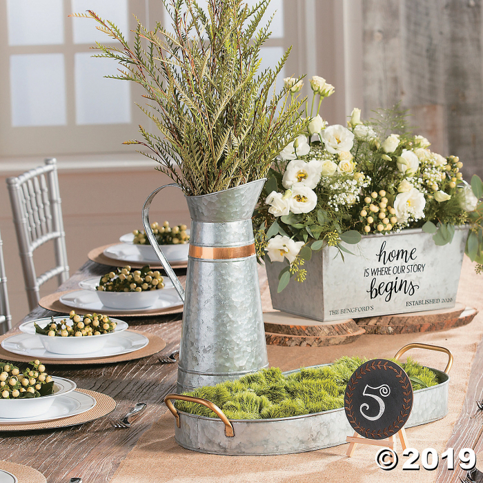 Large Galvanized Pitcher (1 Piece(s)) | GlowUniverse.com