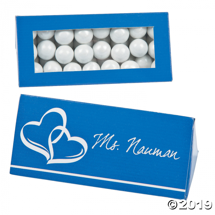 Blue Wedding Place Card Favor Boxes (50 Piece(s)) | GlowUniverse.com