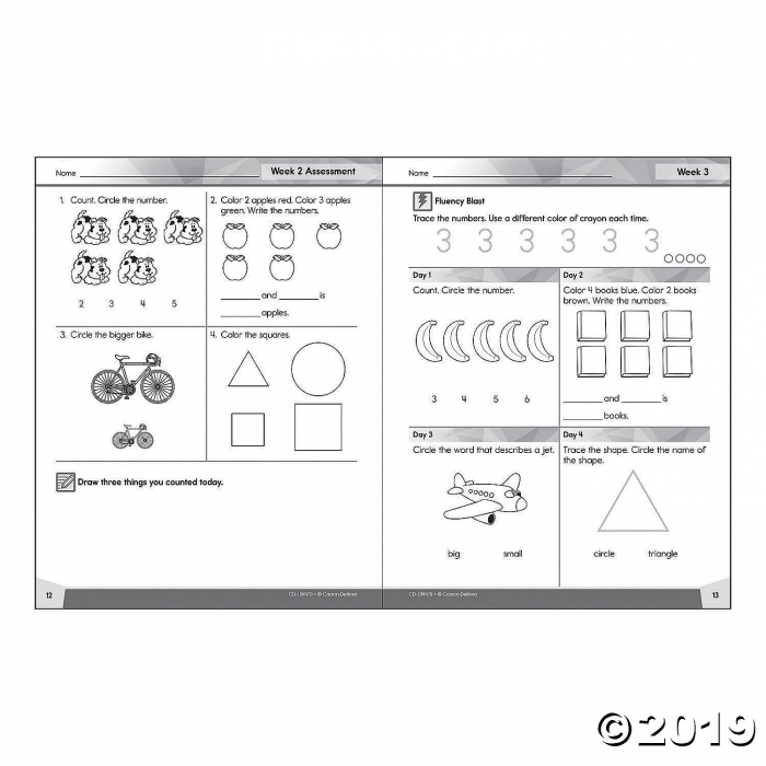 Math 4 Today Workbook - Kindergarten, Qty 3 (3 Piece(s)) | GlowUniverse.com