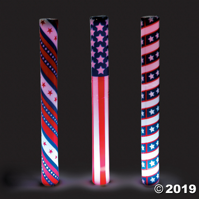 Patriotic Light-Up Batons (1 Set(s)) | GlowUniverse.com