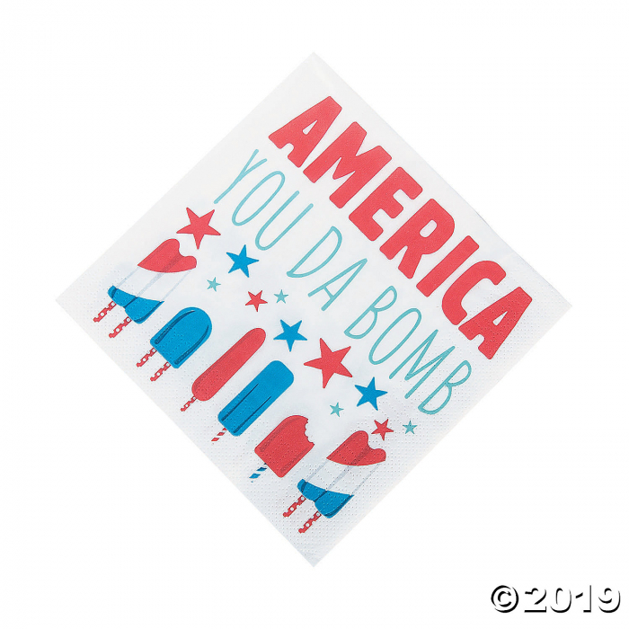 Patriotic Pop Luncheon Napkins (16 Piece(s)) | GlowUniverse.com