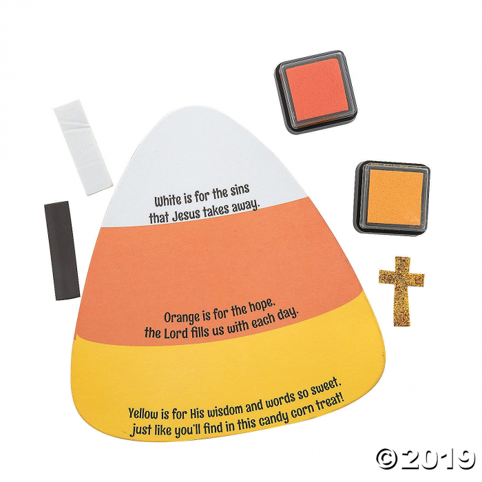 Candy Corn Story Thumbprint Magnet Craft Kit (Makes 12) | GlowUniverse.com