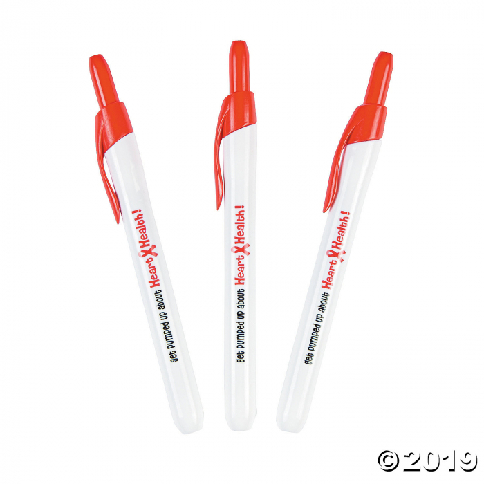 Red Heart Health Retractable Markers (Per Dozen) | GlowUniverse.com
