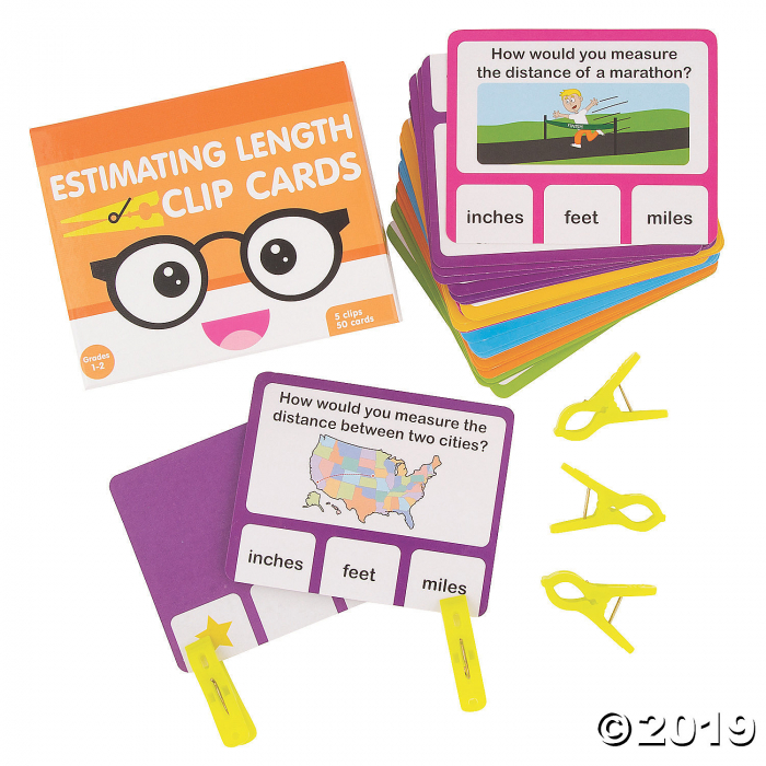Estimating Length Clip Cards (1 Set(s)) | GlowUniverse.com