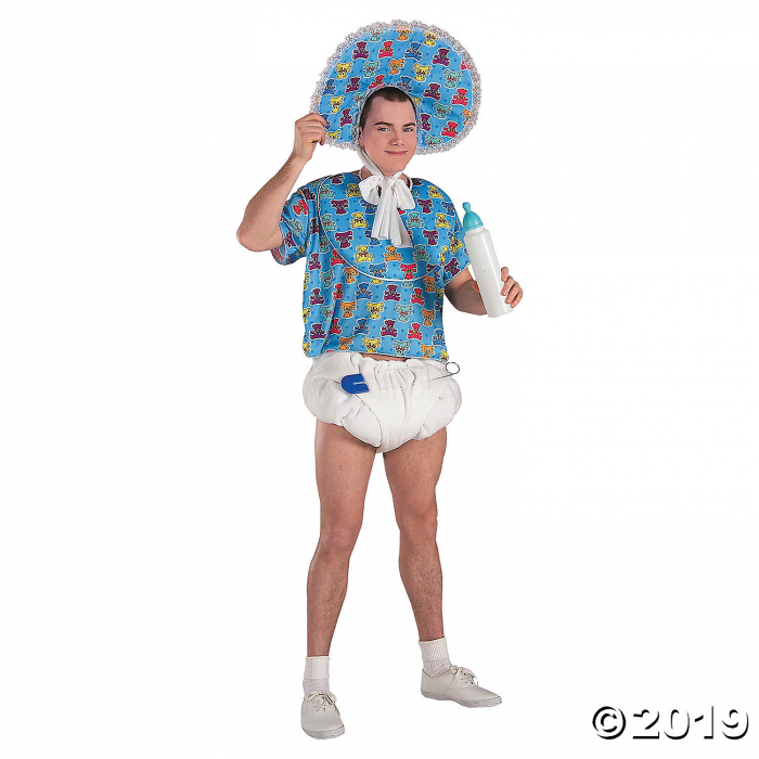 Men's Blue Baby Costume (1 Piece(s)) | GlowUniverse.com