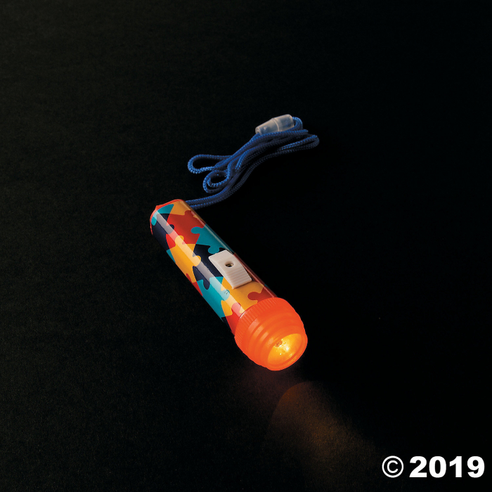 Autism Flashlights on a Rope (Per Dozen) | GlowUniverse.com