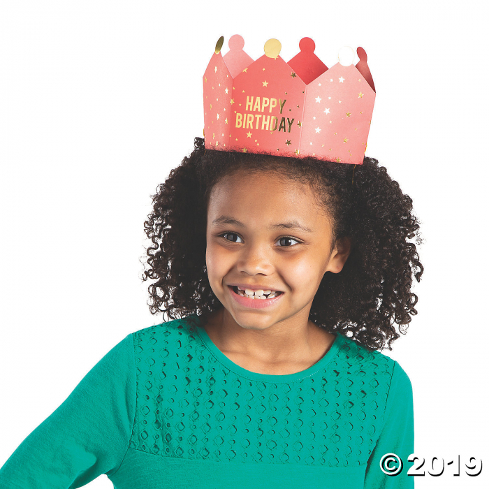Colorful Birthday Crowns (8 Piece(s)) | GlowUniverse.com