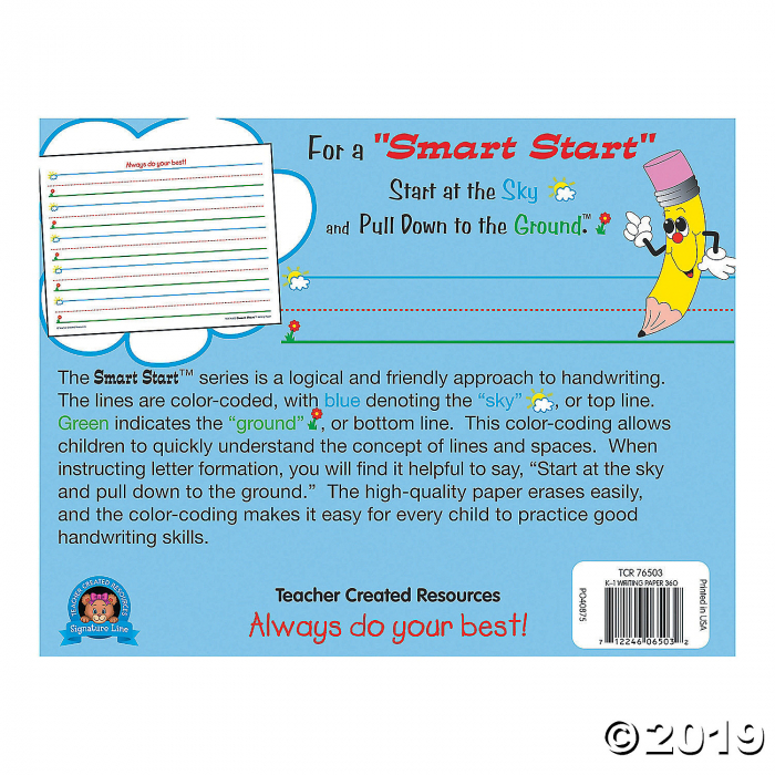 Smart Start K-1 Writing Paper, 360 Sheets Per Pack (1 Piece(s ...