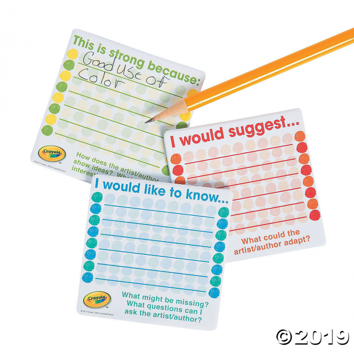 Crayola® Peer Response Sticky Notes (Per Dozen) | GlowUniverse.com