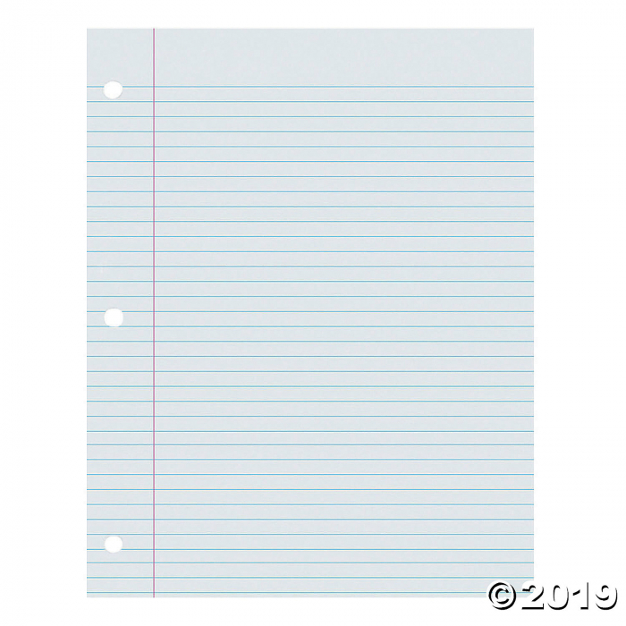 Composition Paper - White, 3-Hole Punched, College Ruled, 2pks (2 Piece ...