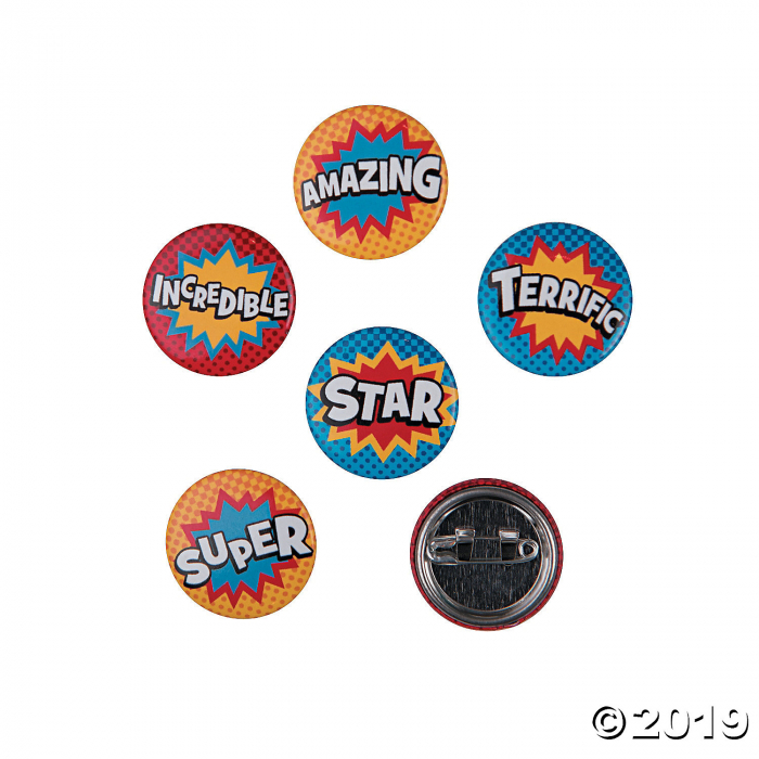 Superhero Mini Buttons (48 Piece(s)) | GlowUniverse.com