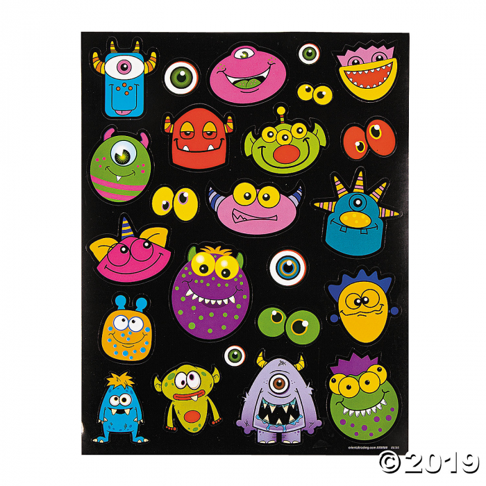 Monster Stickers (12 Sheet(s)) | GlowUniverse.com