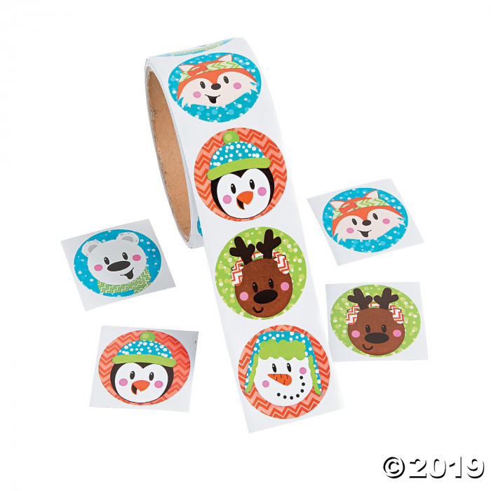 Christmas Characters Stickers (1 Roll(s)) | GlowUniverse.com