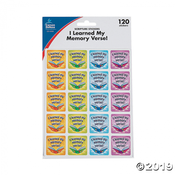 Carson-Dellosa® I Learned My Memory Verse Sticker Sheets (6 Sheet(s ...