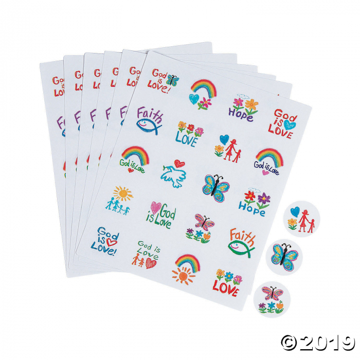 Carson-Dellosa® Kid Drawn Religious Sticker Sheets (6 Sheet(s ...
