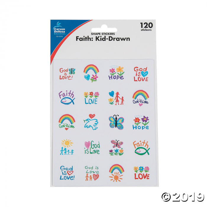 Carson-Dellosa® Kid Drawn Religious Sticker Sheets (6 Sheet(s ...