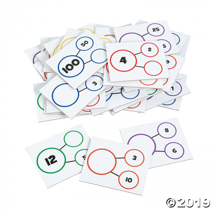 Number Bond Dry Erase Card Set (50 Piece(s)) | GlowUniverse.com