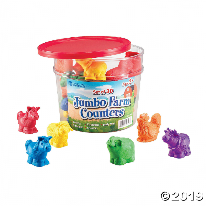 Learning Resources® Jumbo Farm Counters (1 Set(s)) | GlowUniverse.com
