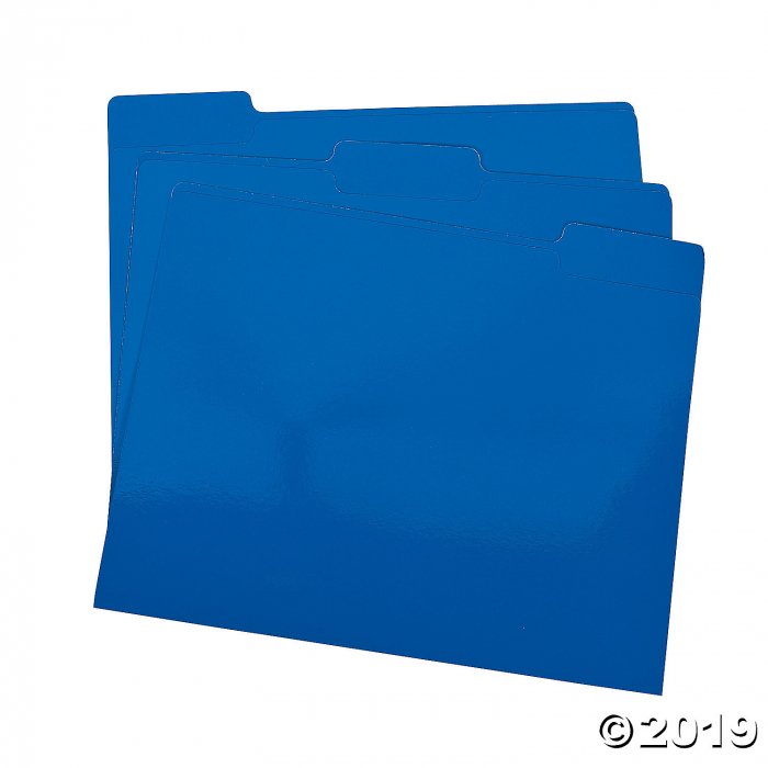 Blue File Folders (Per Dozen) | GlowUniverse.com