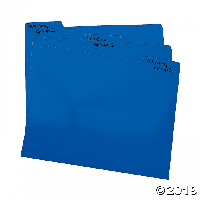 Blue File Folders (Per Dozen) | GlowUniverse.com