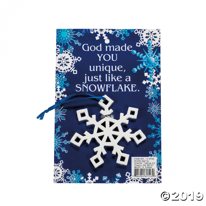 Religious Snowflake Christmas Ornaments (Per Dozen) | GlowUniverse.com