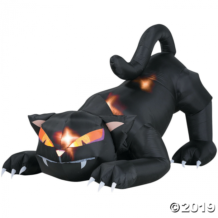 Airblown Black Cat With Turning Head (1 Piece(s)) | GlowUniverse.com