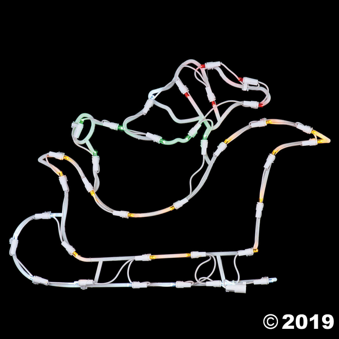 Vickerman 18" Santa Sleigh Wire Silhouette with LED Lights (1 Piece(s ...