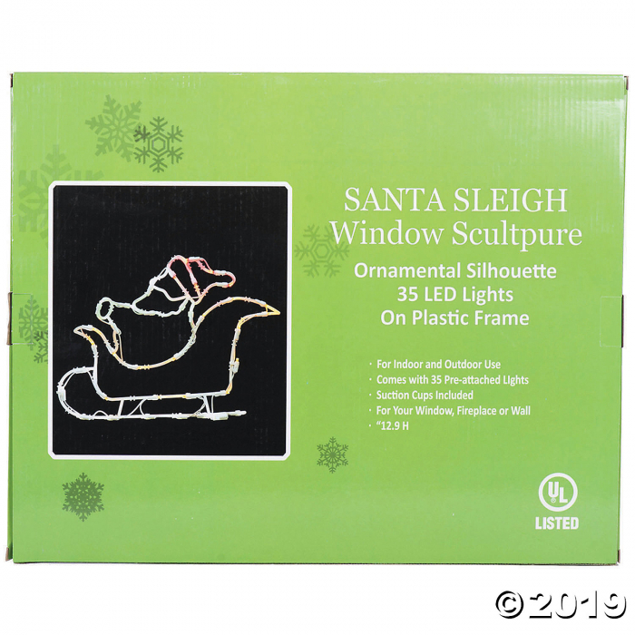 Vickerman 18" Santa Sleigh Wire Silhouette with LED Lights (1 Piece(s ...