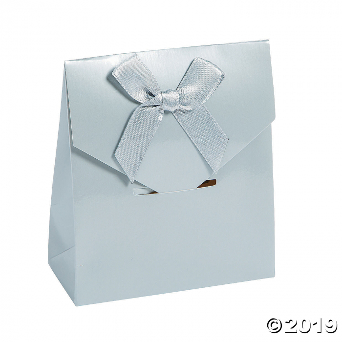 Silver Tented Favor Boxes (24 Piece(s)) | GlowUniverse.com