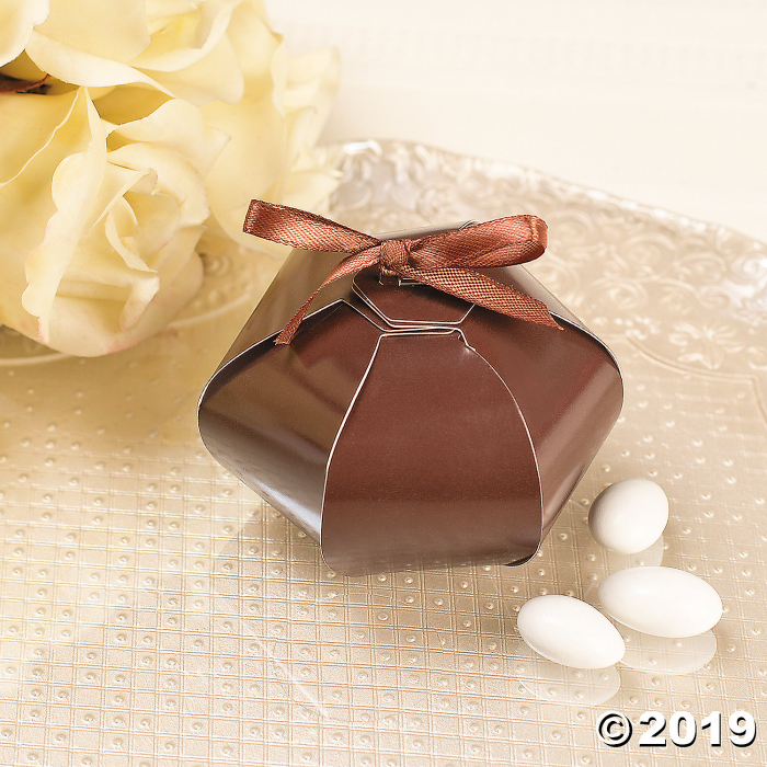 Chocolate Wedding Sphere Favor Boxes (24 Piece(s)) | GlowUniverse.com