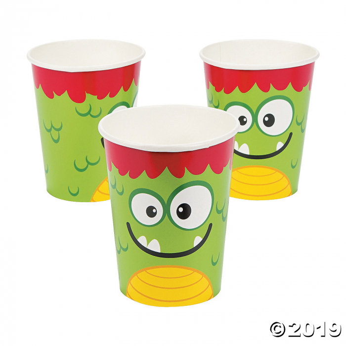 Mini Monster Paper Cups (8 Piece(s)) | GlowUniverse.com