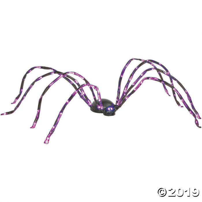 Lighted Purple Spider Halloween Decoration (1 Piece(s)) | GlowUniverse.com