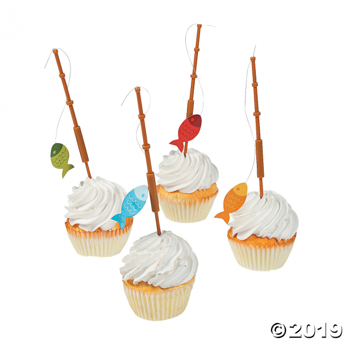 Little Fisherman Fishing Pole Picks (25 Piece(s)) | GlowUniverse.com