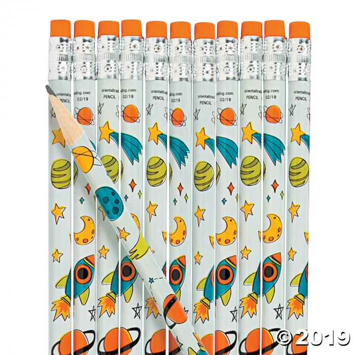 Trendy Space Pencils (24 Piece(s)) | GlowUniverse.com